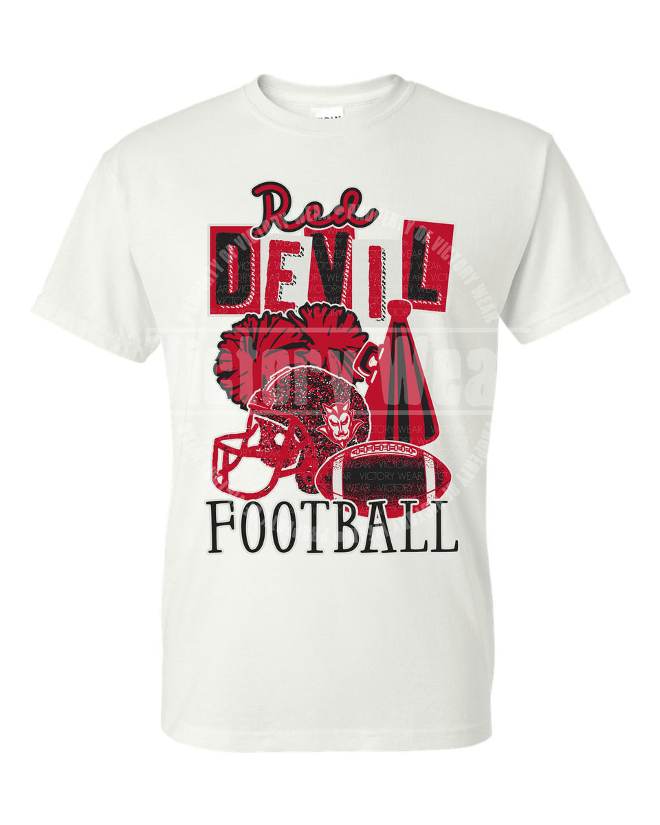 Red Devil Football - PNG – Victory Wear Screen Printing